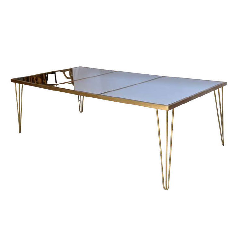 Mesa Herrería Dorada Pata Tolix con Divisiones - Sector 13 Mobiliario